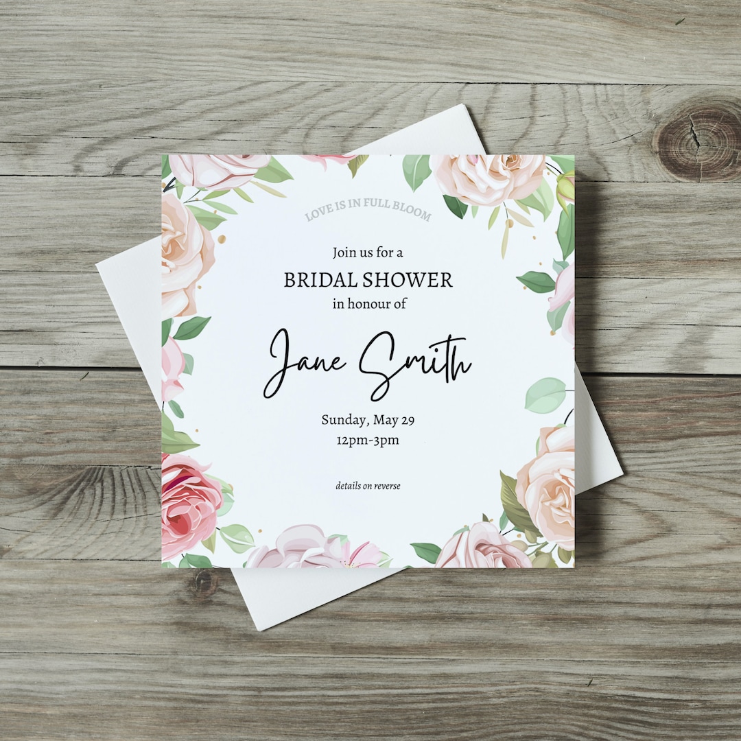 Bridal Shower Invitation Template - Instant Access, Editable, Printable ...