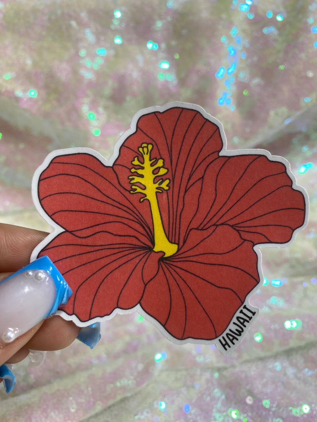 Red Hibiscus|stickers - Etsy