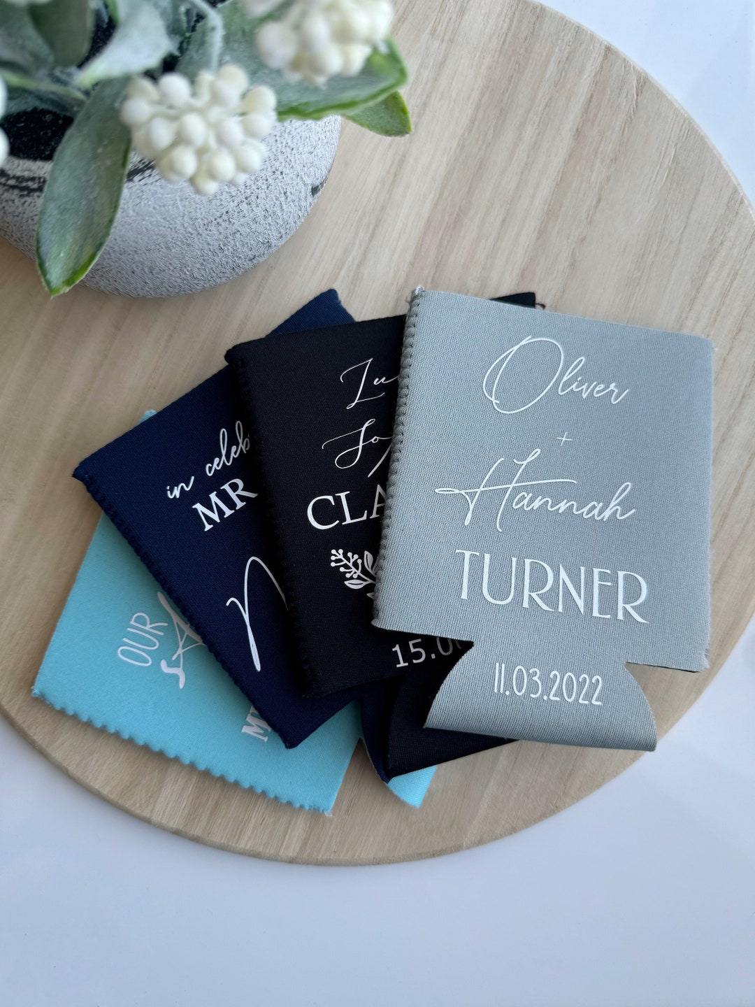 Custom Stubby Coolers | Wedding Favours | Drink Holder | Beverage ...