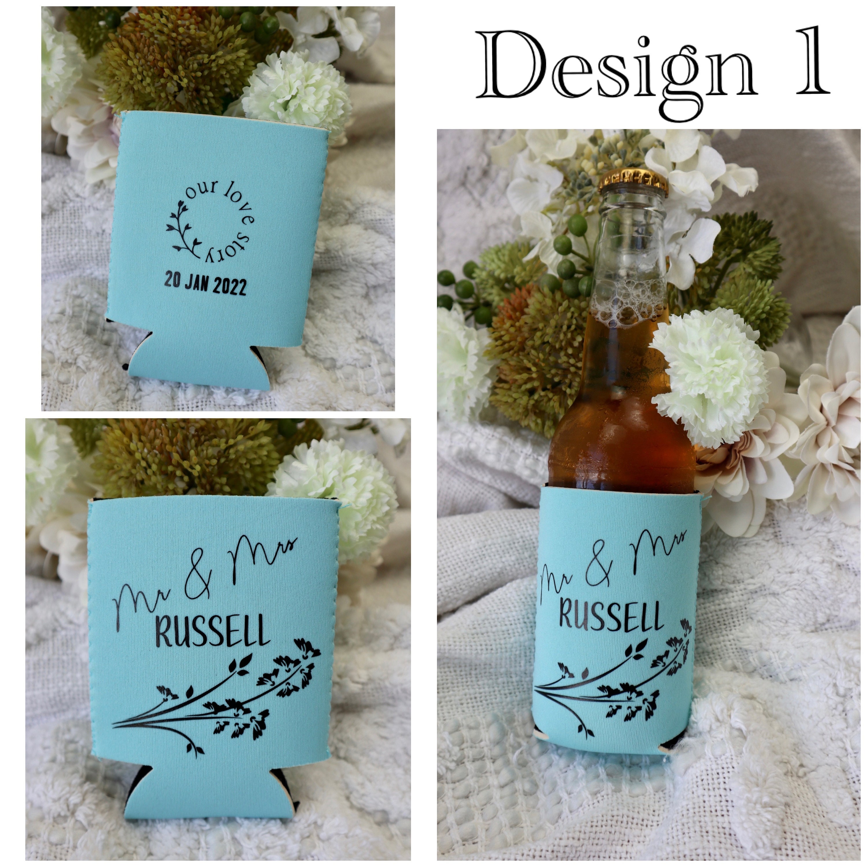 20 X Personalised Wedding Stubby Coolers Wedding Favours - Etsy Australia