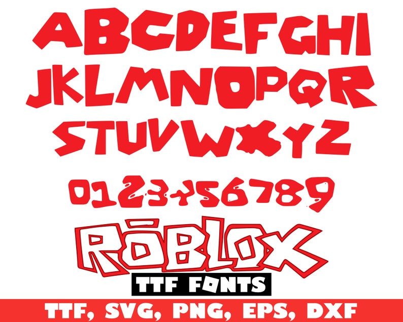 Roblox font ttf otf Roblox svg Roblox png Roblox birthday - Etsy Nederland