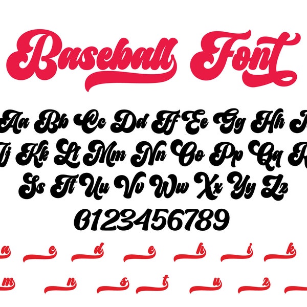 Baseball Cursive Svg - Etsy