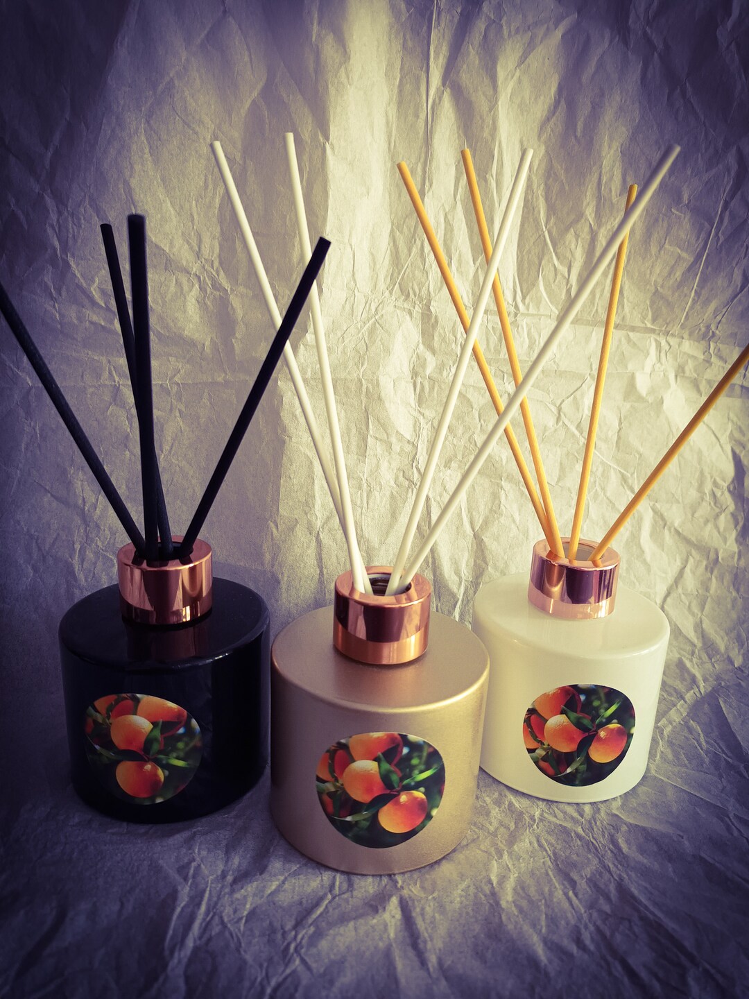Handmade Long Lasting Scent Diffuser Premium Luxury Reed Diffuser Sweet Orange 100ml Home Room ...