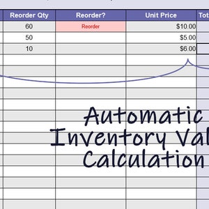 Simple Inventory Tracker, Inventory Spreadsheet, MS Excel, Inventory ...