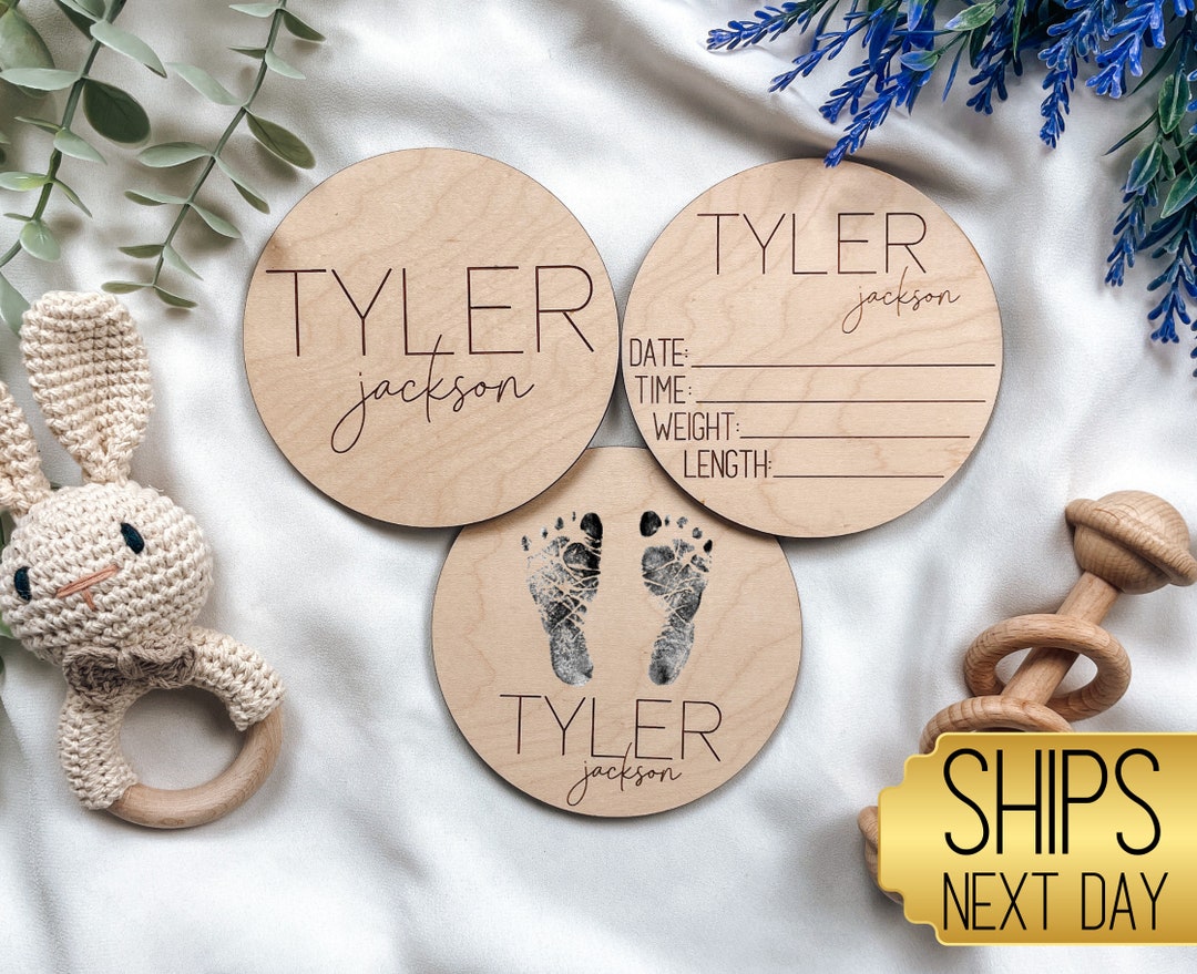 Custom Baby Arrival Announcement Sign Baby Name With Birth - Etsy