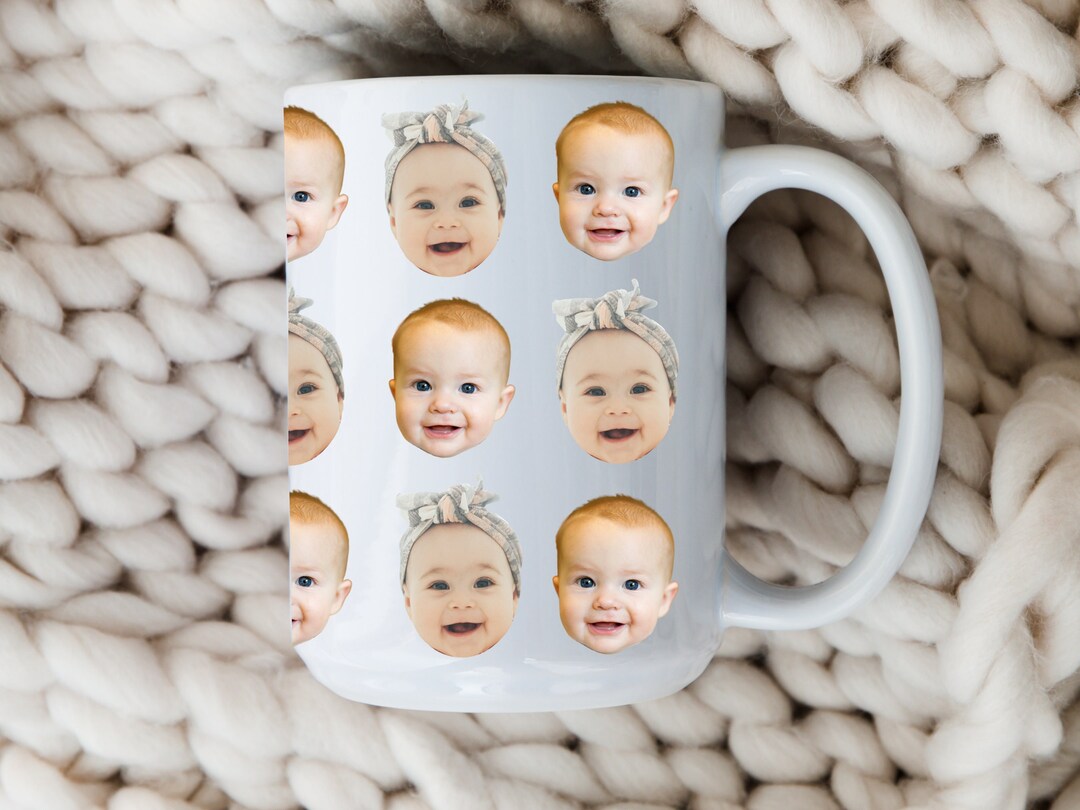 Custom Face Mug, Personalized Baby Face Mug, Custom Grandparent Mug ...