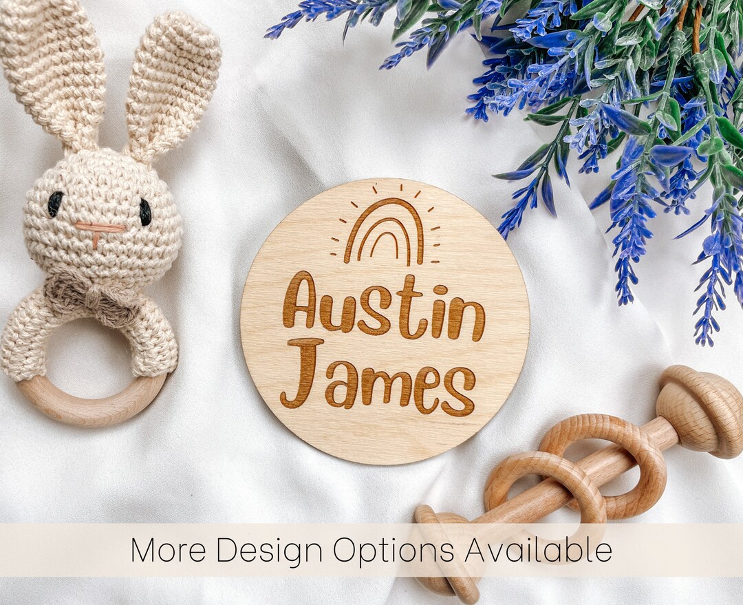 Baby Name Reveal Sign, Personalized Baby Name Announcement Sign, Wooden ...