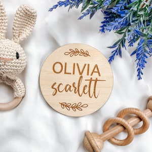 Baby Name Reveal Sign, Personalized Baby Name Announcement Sign, Wooden ...