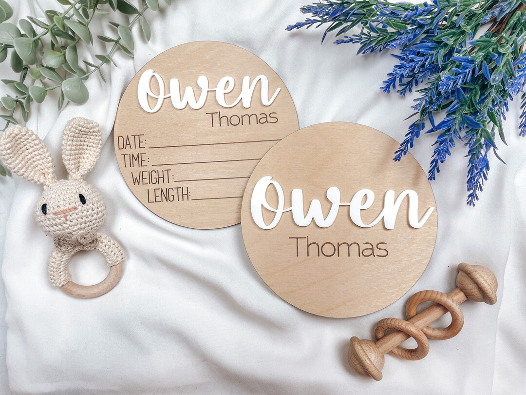 Custom Baby Arrival Sign, Baby Announcement Sign for Hospital, Baby ...