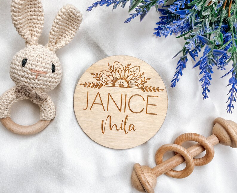 Baby Name Reveal Sign, Personalized Baby Name Announcement Sign, Wooden ...