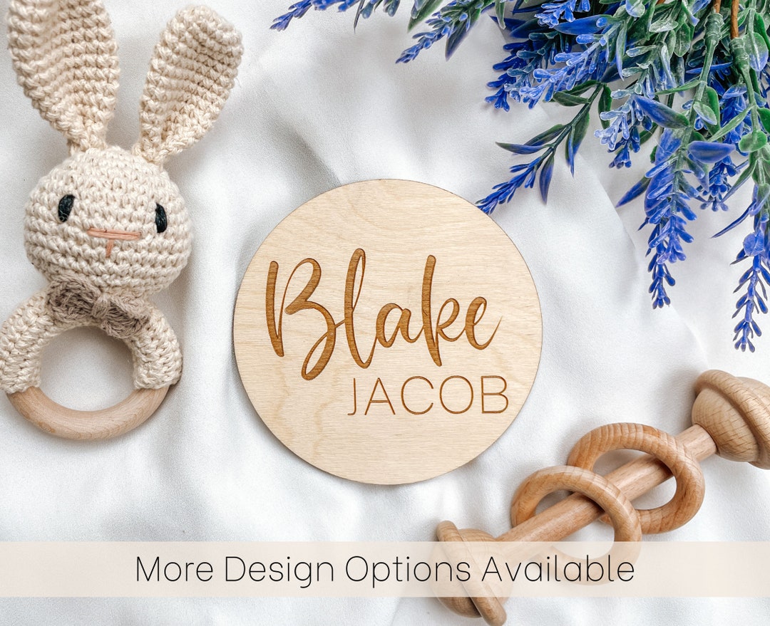 Baby Name Reveal Sign, Personalized Baby Name Announcement Sign, Wooden ...