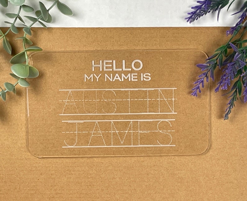 Name Tracing Board, Dry Erase Name Tracing Board, Reusable Learning ...