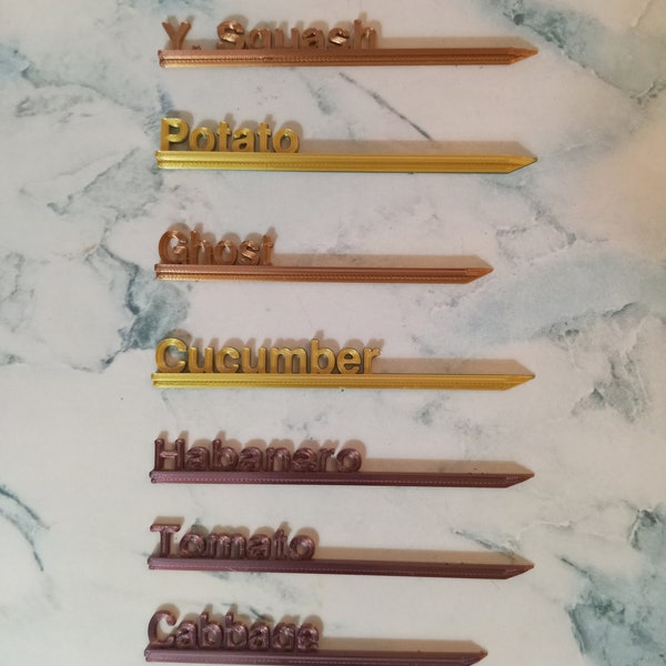 3d Printed Plant Labels Vegetables - Etsy