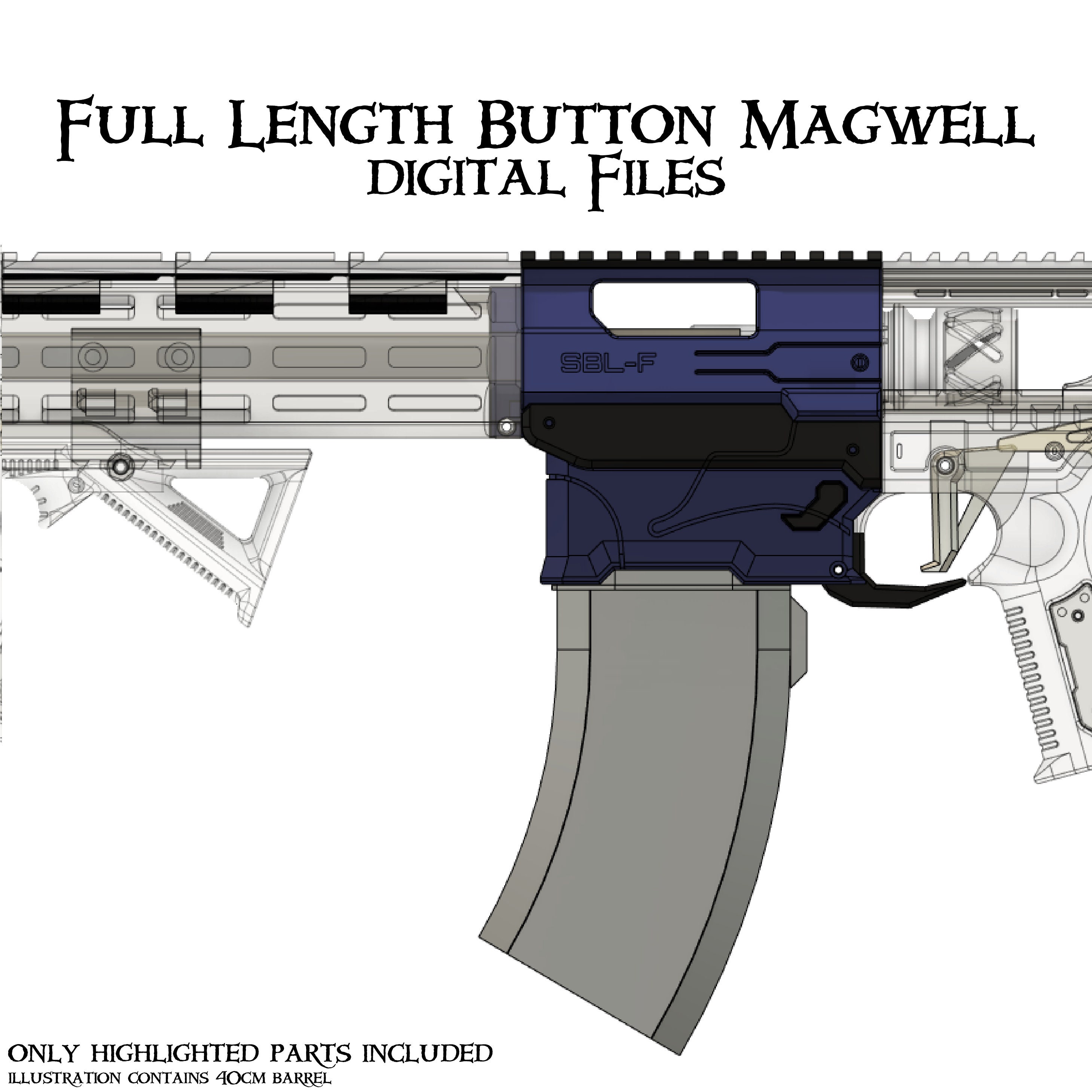 Full Length Magazine Button Magwell for the SBL (digital Files Only) - Etsy