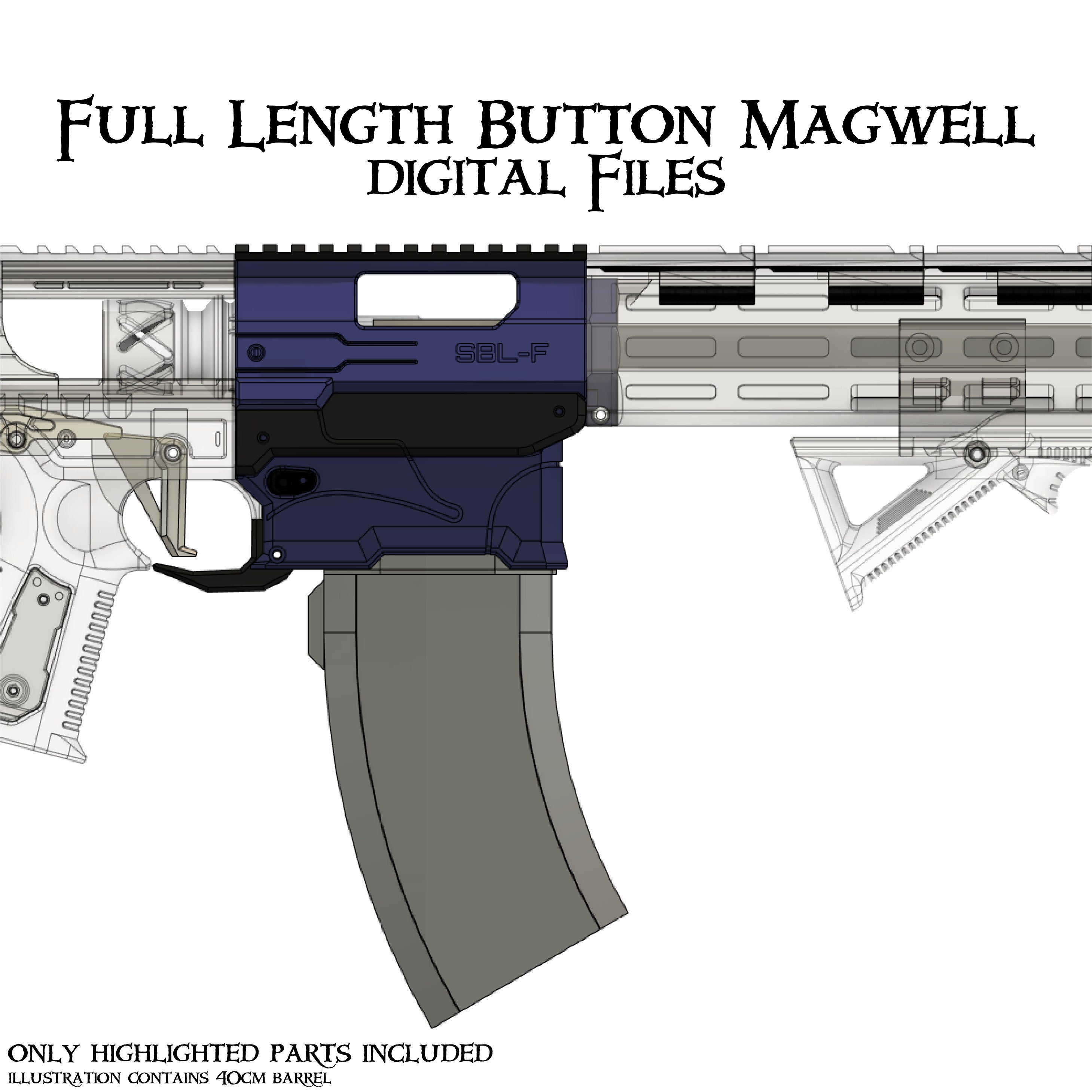 Full Length Magazine Button Magwell for the SBL (digital Files Only) - Etsy