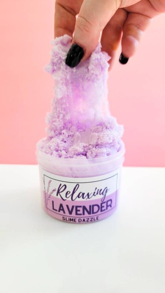 Relaxing Lavender Slime Fluff - Etsy