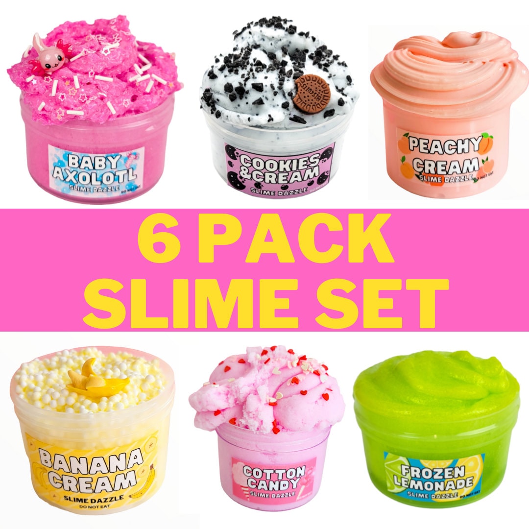 Slime Party Favor Slime Set 6 Pack 2 Fl Oz Slimes, Sampler Slime Set - Etsy