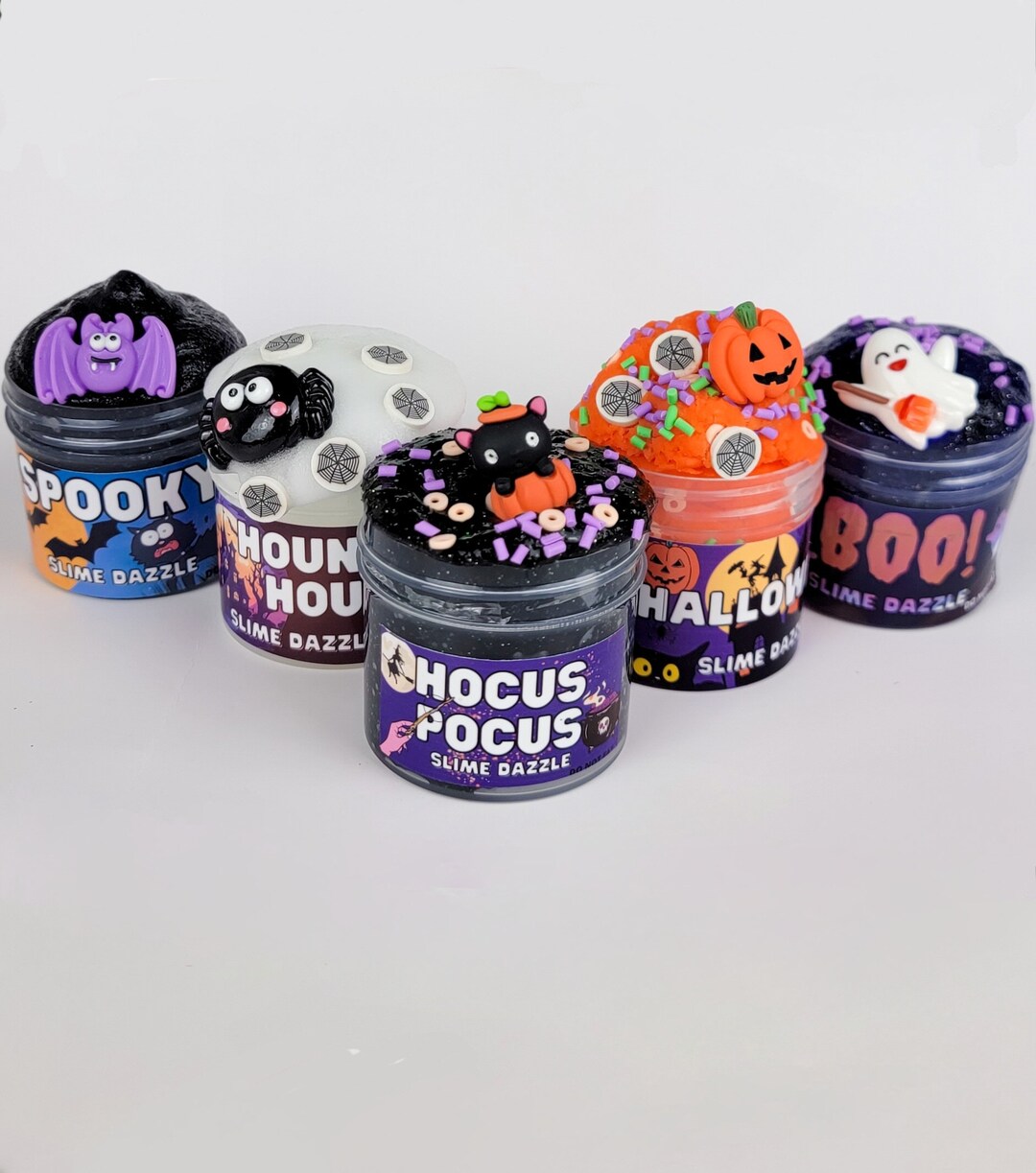 Slime Sampler Set of 5 Halloween Slimes 2oz Different Textures - Etsy ...