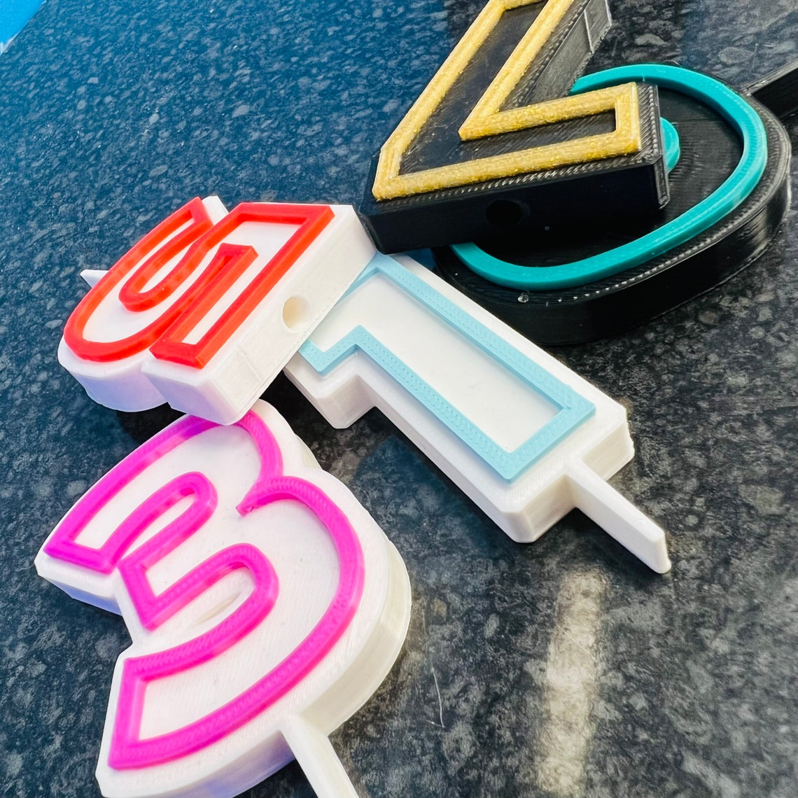 Number Candle Holder Cake Topper Birthday Party Decor | Etsy