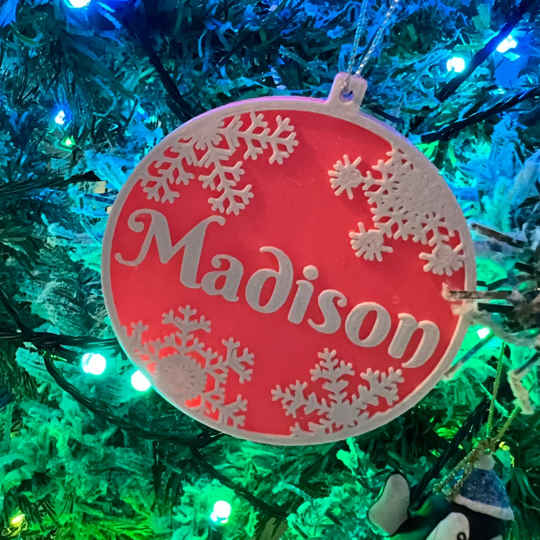 Christmas Tree Custom Baubles Name | Kids | Decoration | Personalised ...