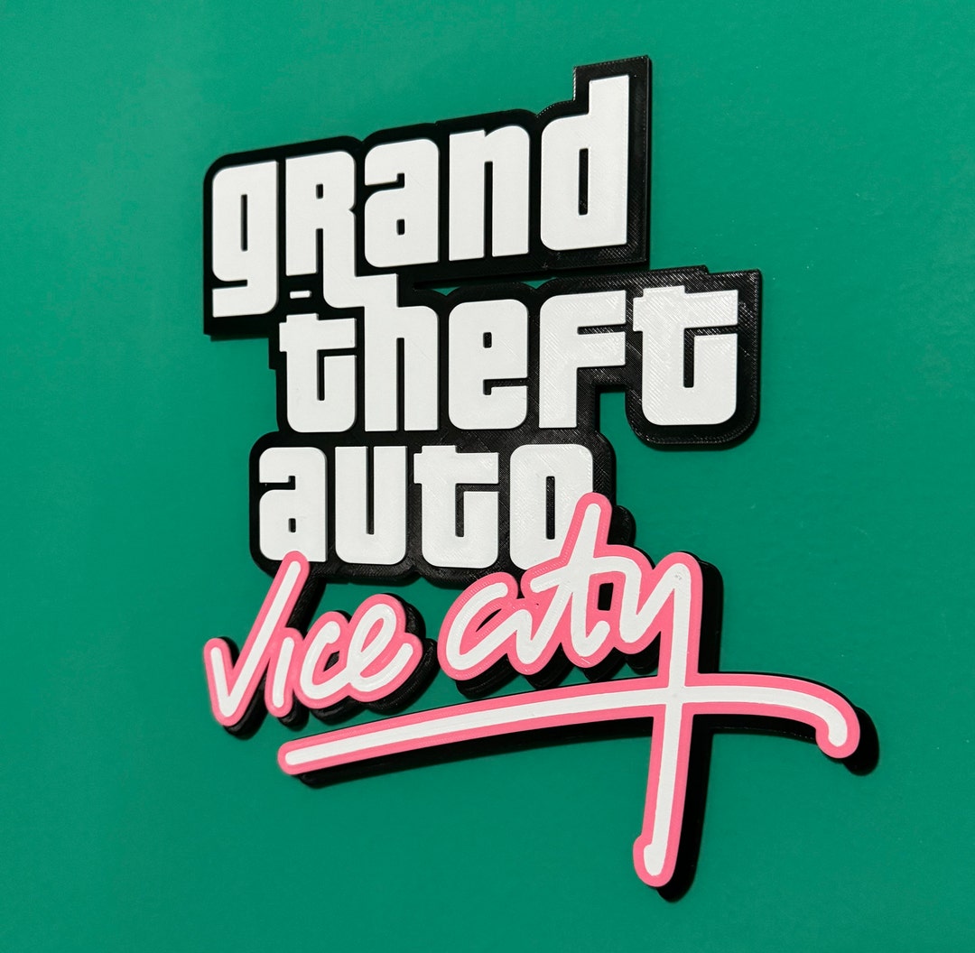 Grand Theft Auto Vice City GTA Wall Art Sign Logo - Etsy Australia