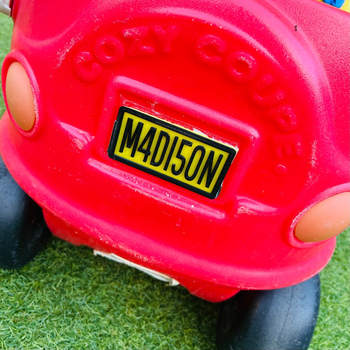 Little Tikes Custom Number Plate | Kids | Toy Car | Personalised | Cozy ...