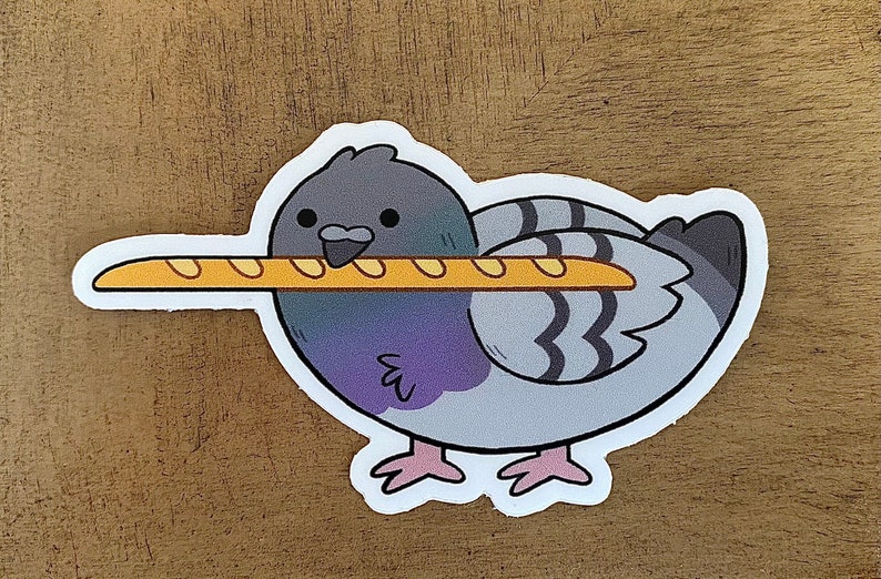 Pigeon Matte Sticker 3 furry Animal Durable & - Etsy