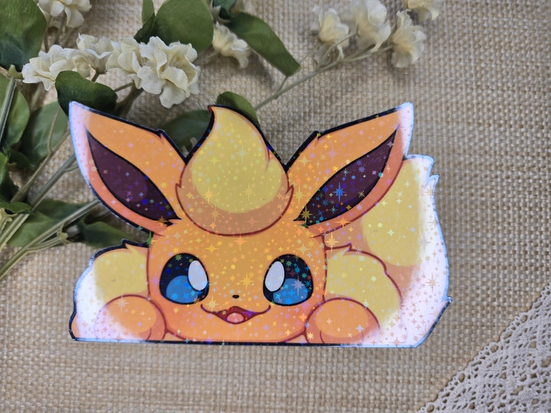 Shiny Pokemon Inspired Handmade Outdoor Use Peeker Decal Eevee and ...