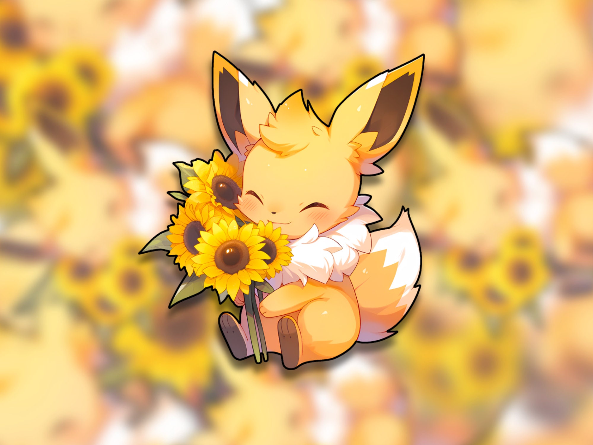 Pokemon Inspired Handmade Spring Sticker Eevee and Eeveelution Decal ...
