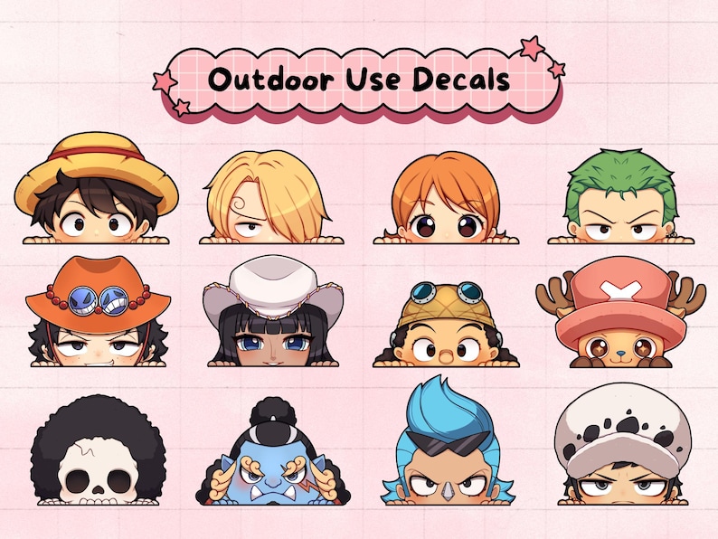 Anime Pirate Inspired Custom 5-inch Outdoor Use Decal ~ Anime Sticker ...