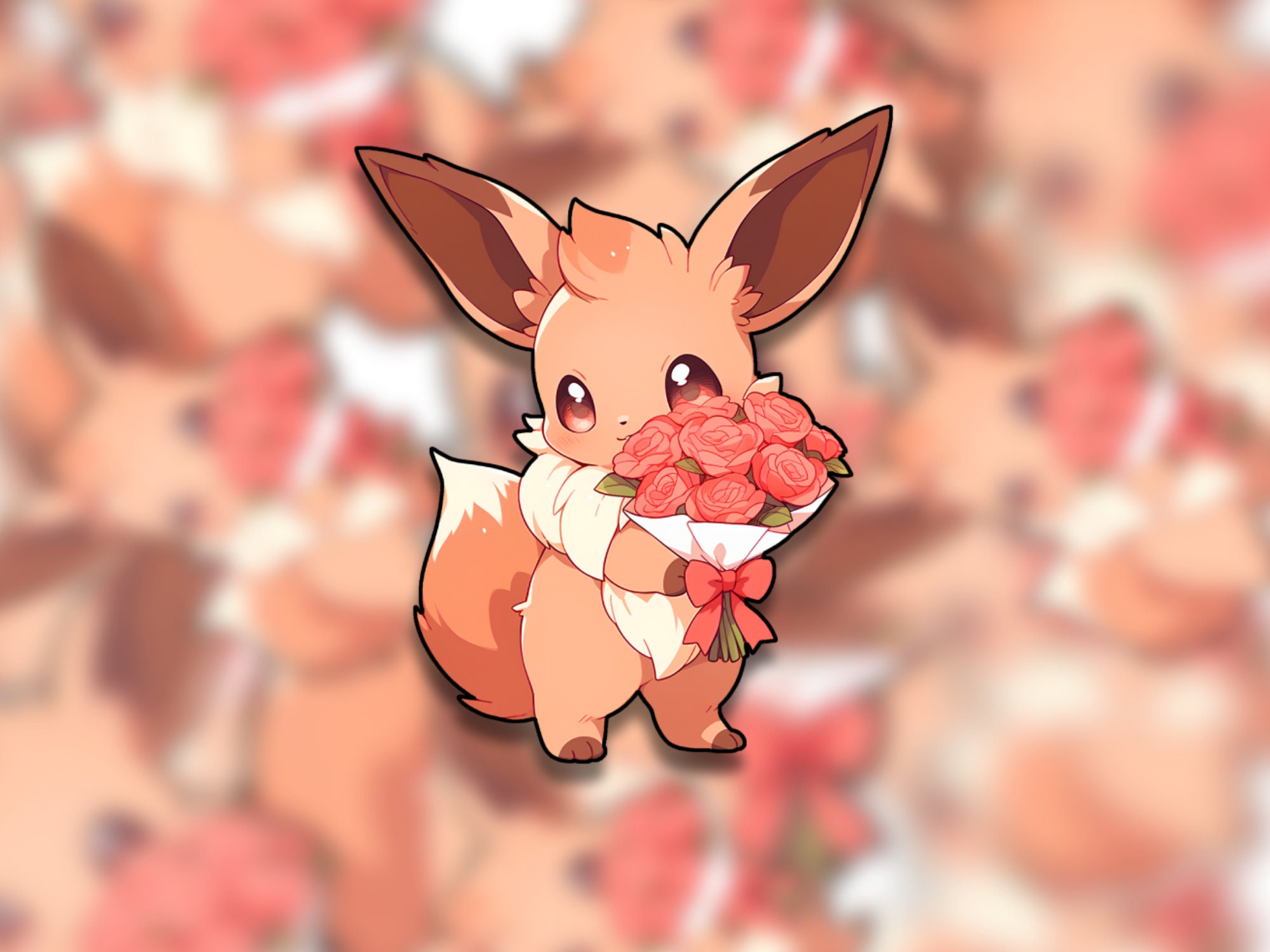 Pokemon Inspired Handmade Spring Sticker Eevee and Eeveelution Decal ...