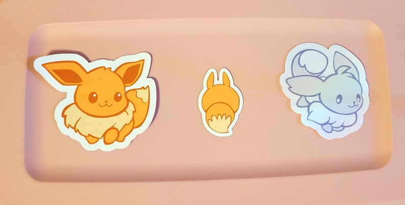 Chibi Eeveelution Pokémon Inspired Sticker Packs - Etsy