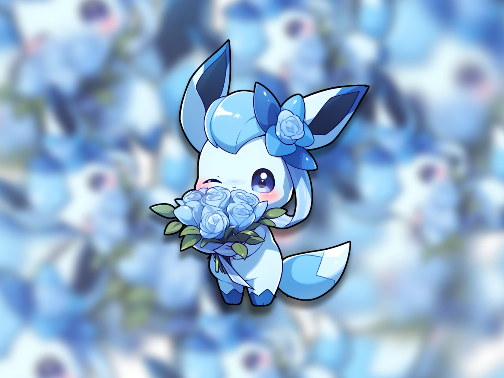 Pokemon Inspired Handmade Spring Sticker Eevee and Eeveelution Decal ...