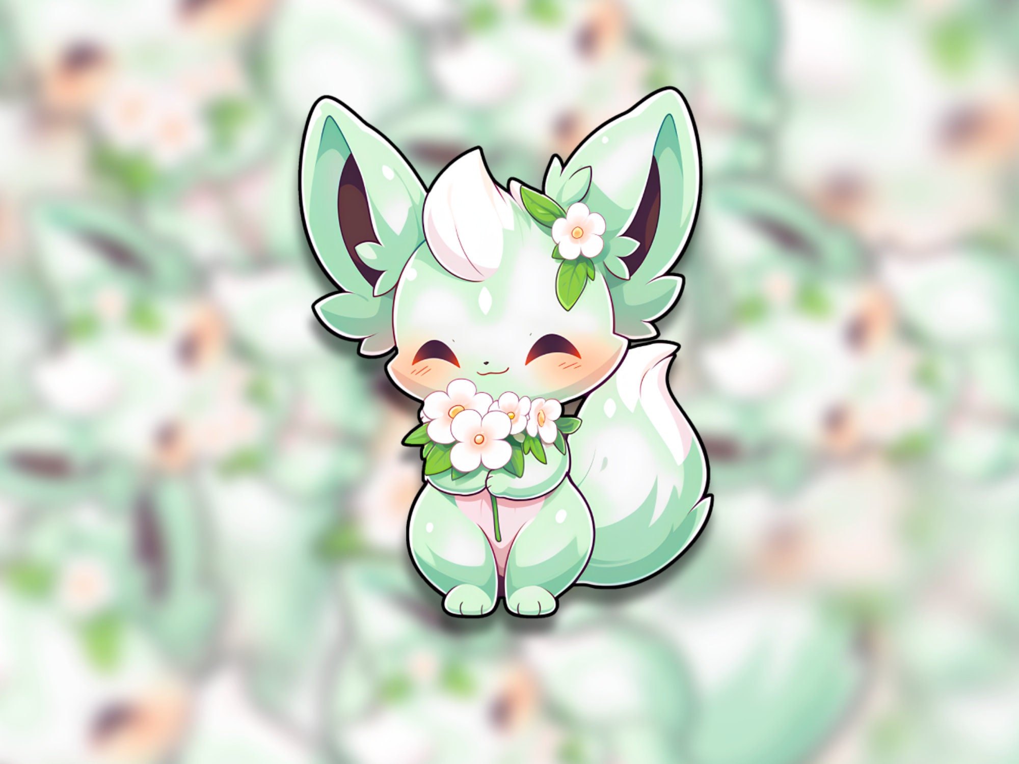 Pokemon Inspired Handmade Spring Sticker Eevee and Eeveelution Decal ...