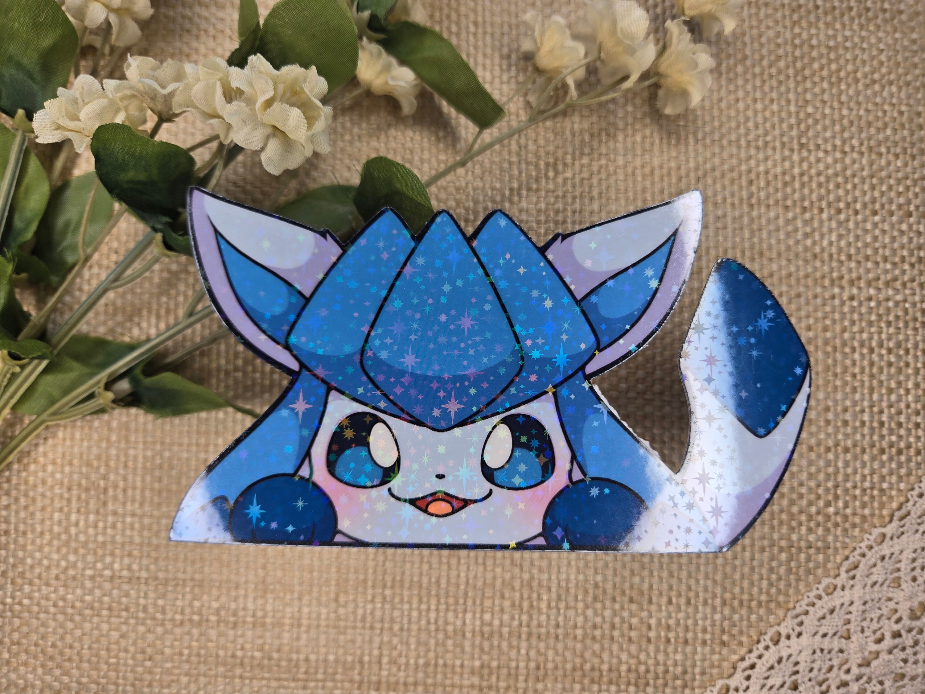 Shiny Pokemon Inspired Handmade Outdoor Use Peeker Decal Eevee and ...