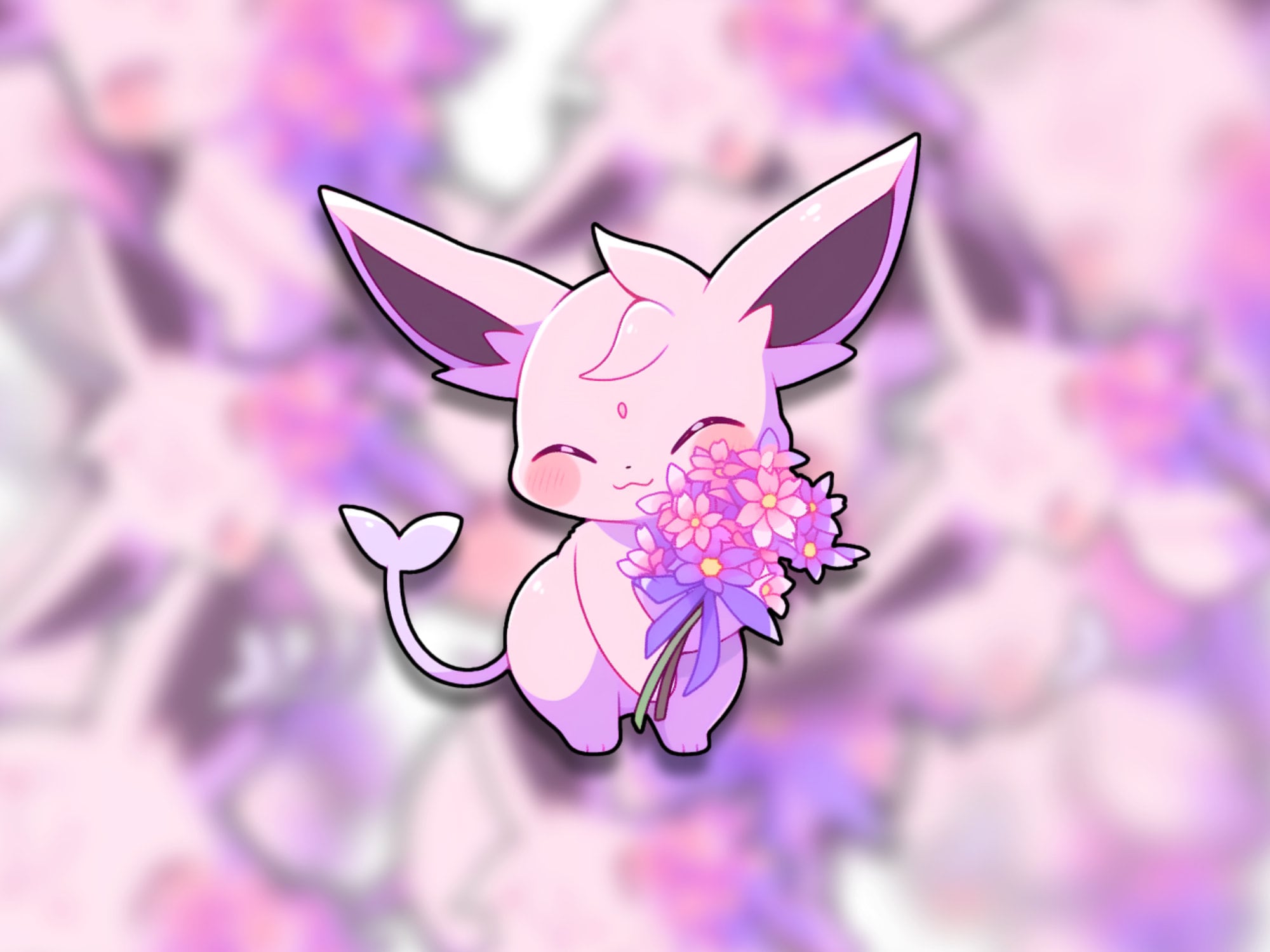 Pokemon Inspired Handmade Spring Sticker Eevee and Eeveelution Decal ...
