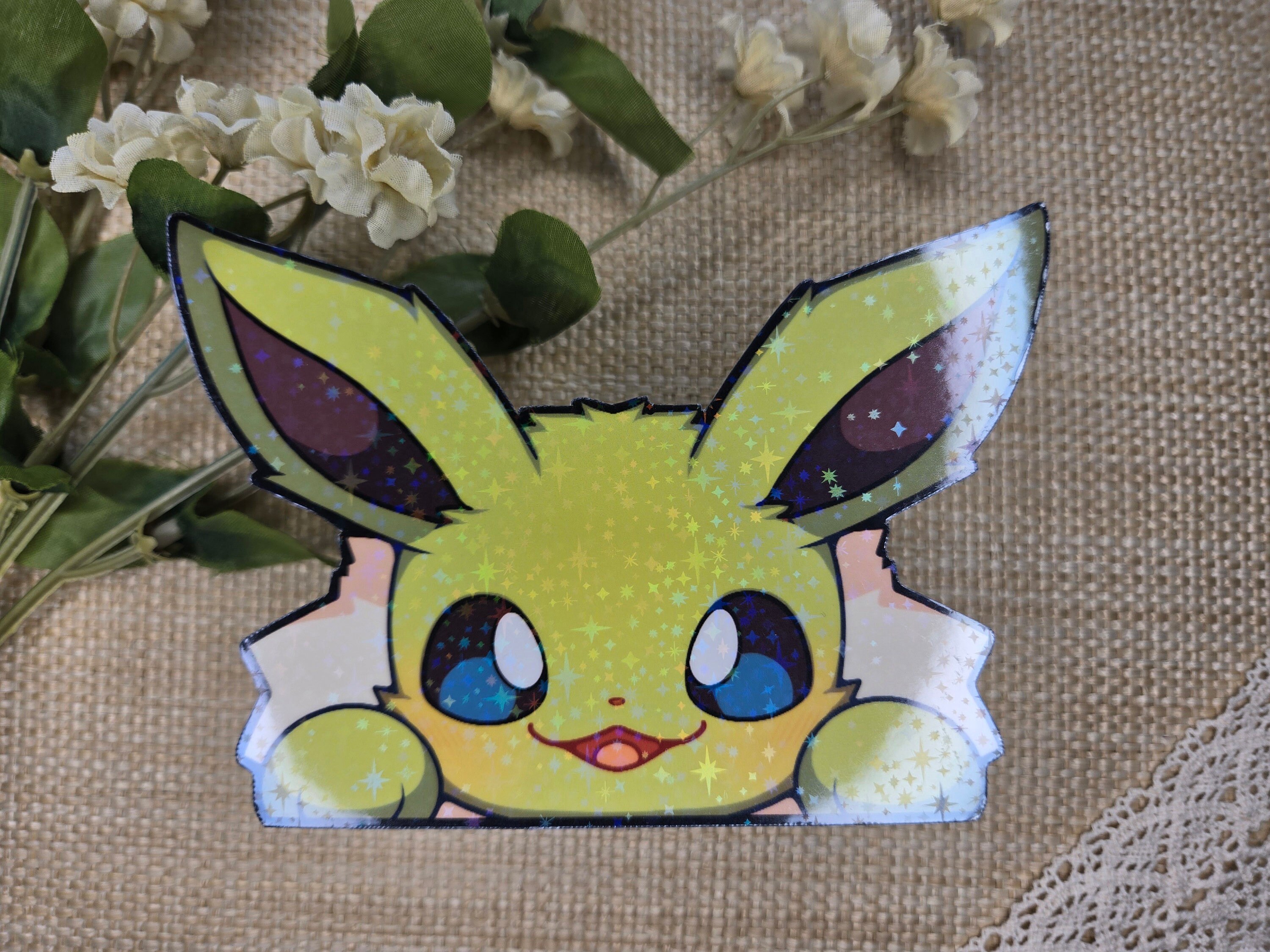 Shiny Pokemon Inspired Handmade Outdoor Use Peeker Decal Eevee and ...
