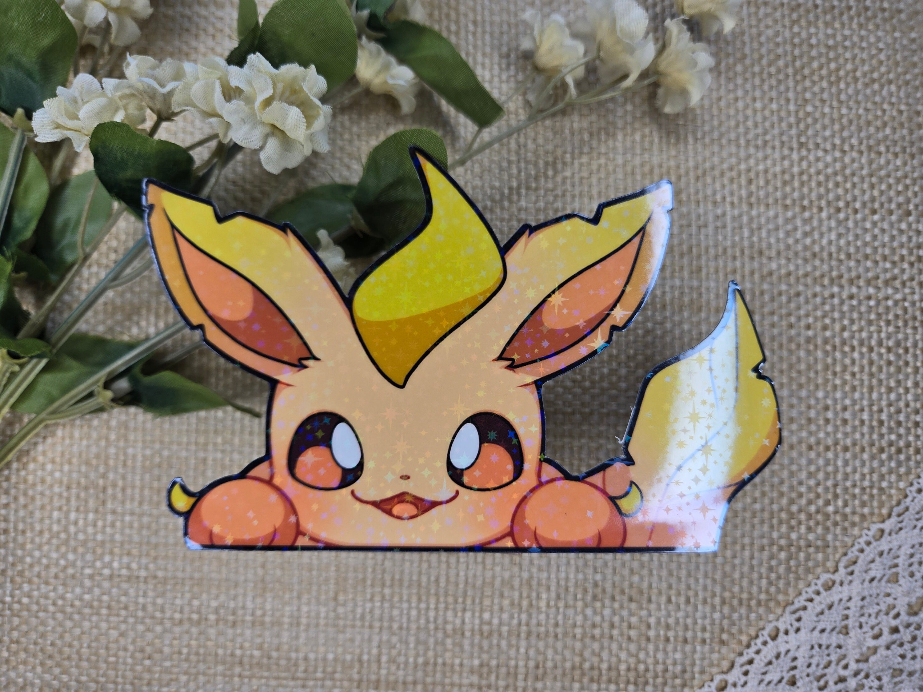 Shiny Pokemon Inspired Handmade Outdoor Use Peeker Decal Eevee and ...