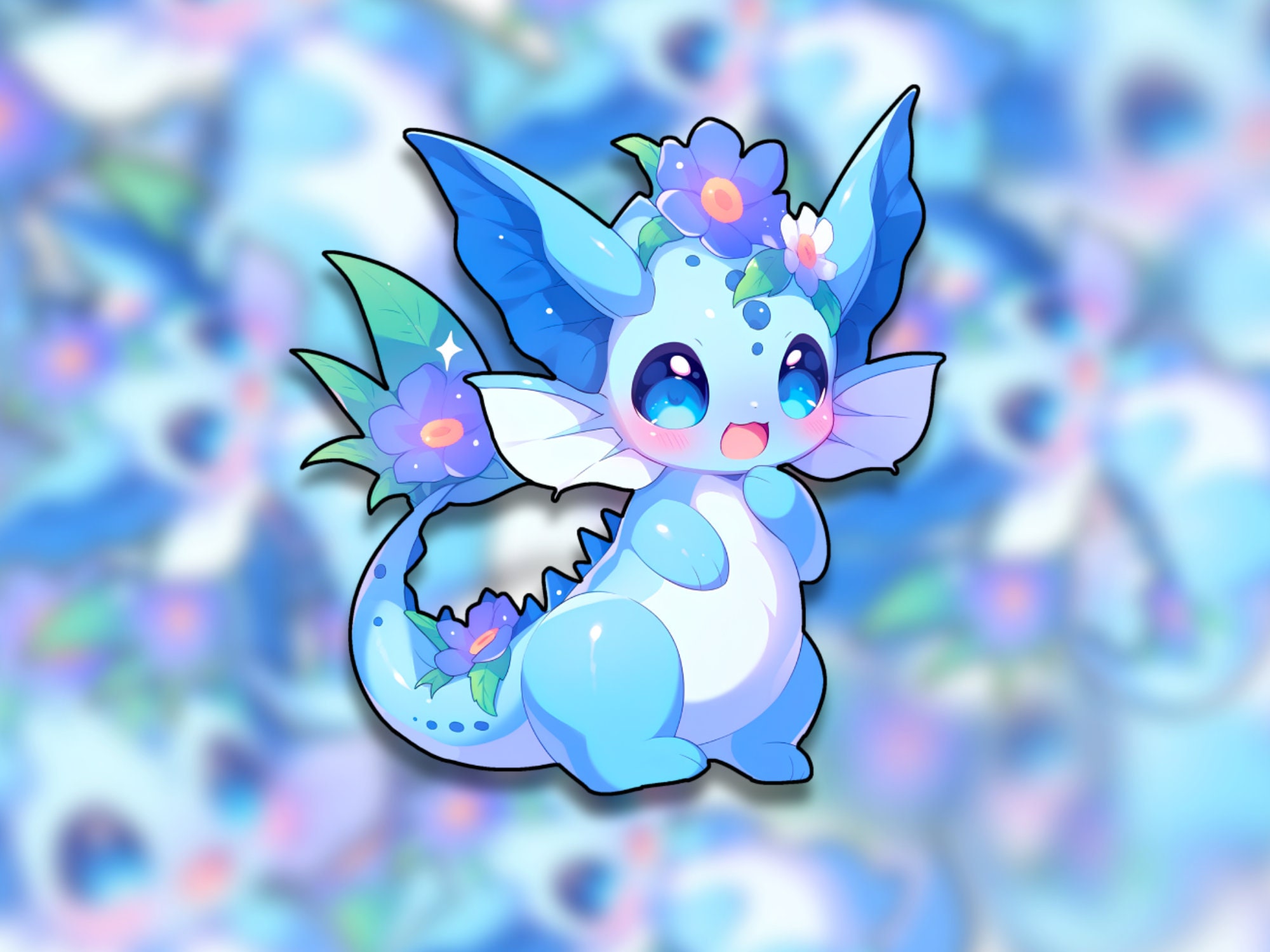Pokemon Inspired Handmade Spring Sticker Eevee and Eeveelution Decal ...