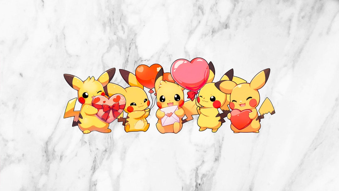 Pokemon Inspired Handmade Valentines Day Sticker Pikachu Decal Great ...