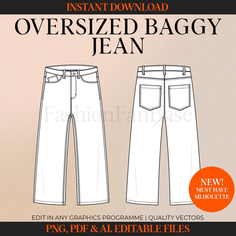Baggy Jeans Mockup - Etsy