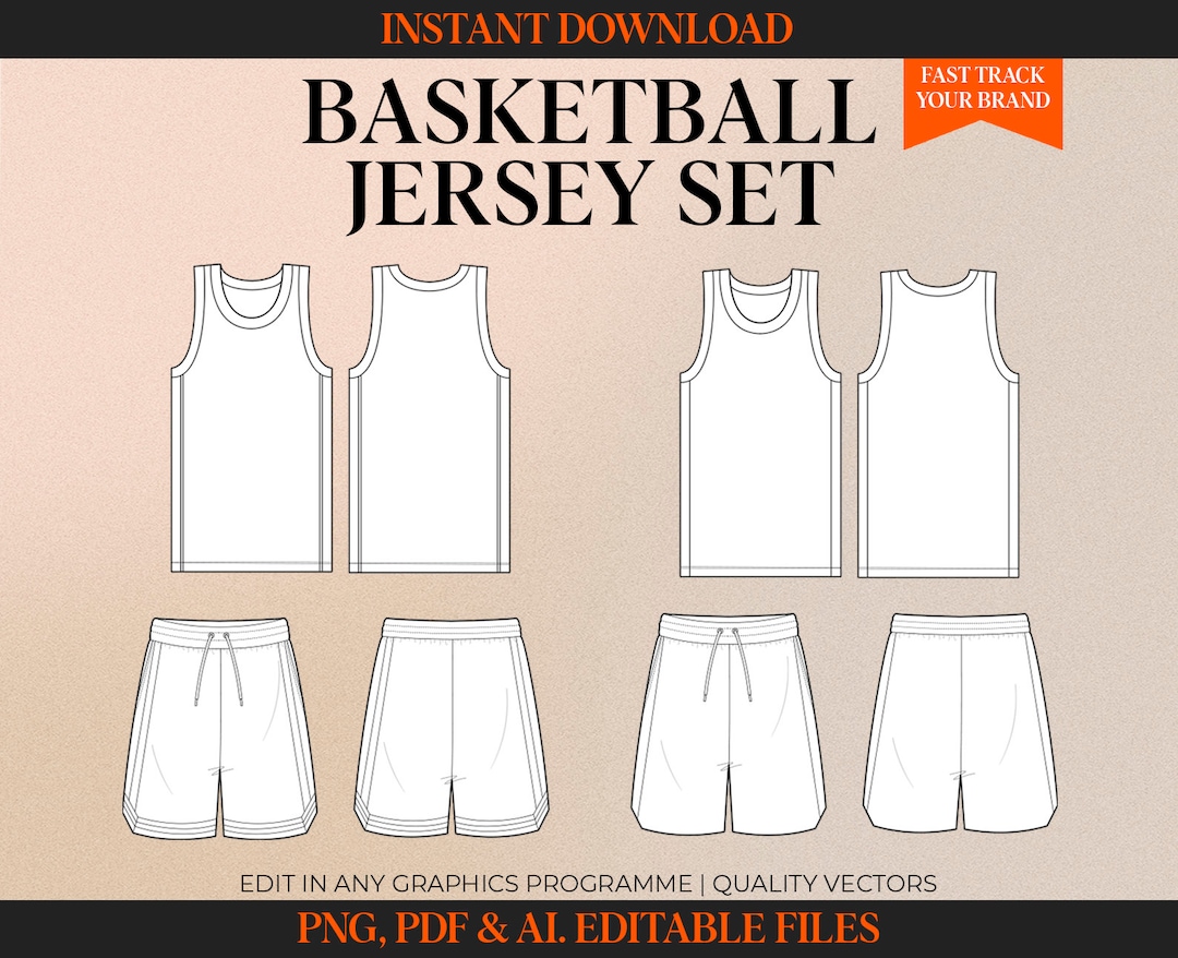 Basketball Jersey Set Tech Drawing Mesh Short Drawing Streetwear Tech ...