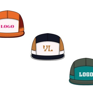 5 Panel Cap Tech Drawings Hat Drawing Streetwear Tech Pack Template ...