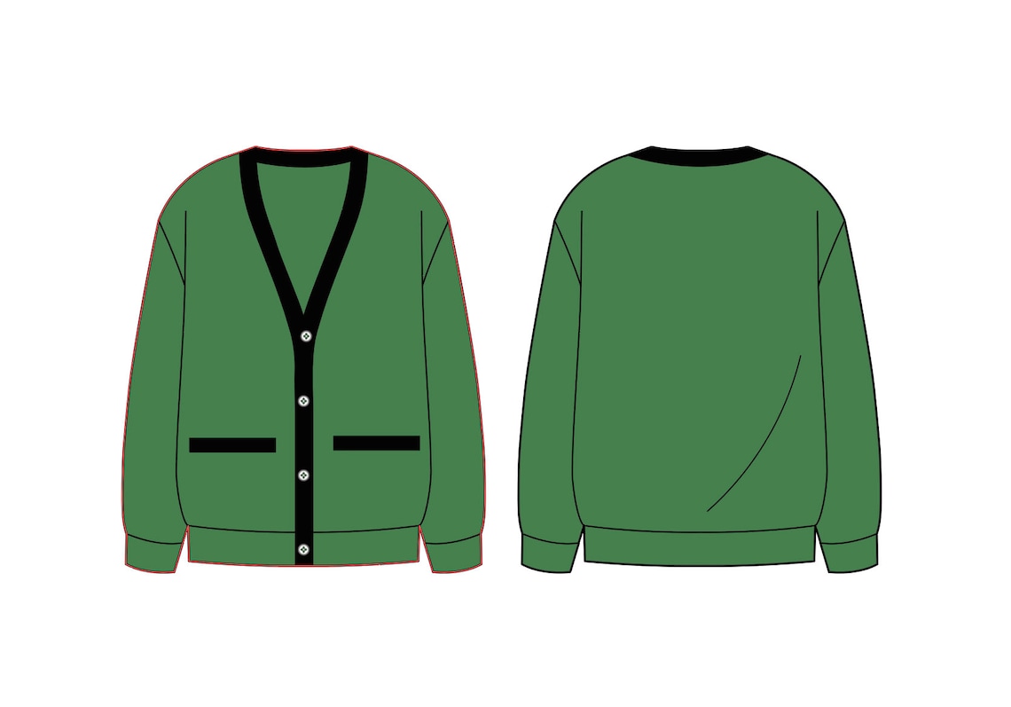 Cardigan Drawing Streetwear Vector Sweater Drawing Streetwear Tech Pack ...