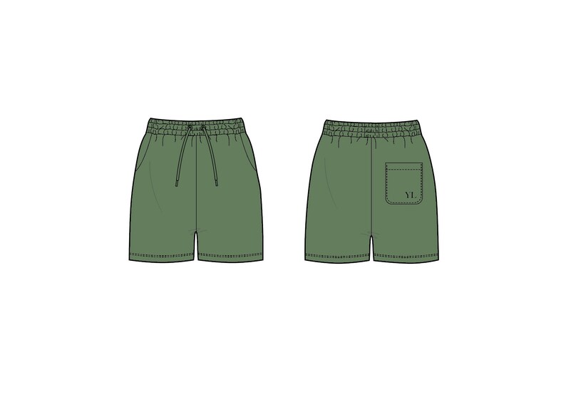 Sweat Short Vector Mens Shorts Tech Pack Streetwear Vector Template ...