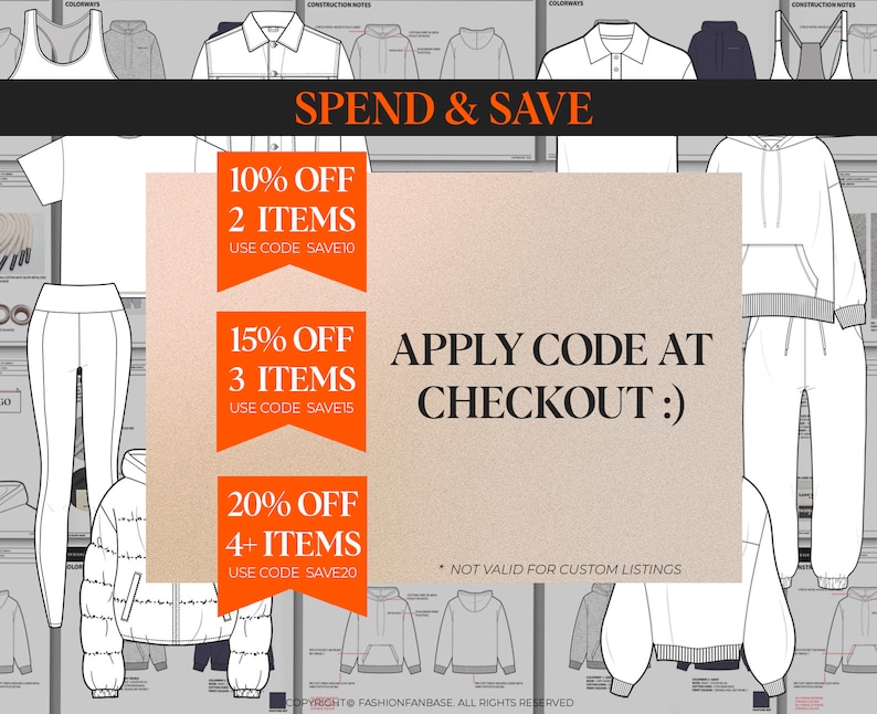 Simple Tech Pack Template Fashion Tech Pack Template Kit Hoodie Tech ...