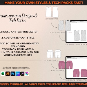 Loungewear Canva Tech Drawing Shapewear Tech Pack Template Fashion Flat ...