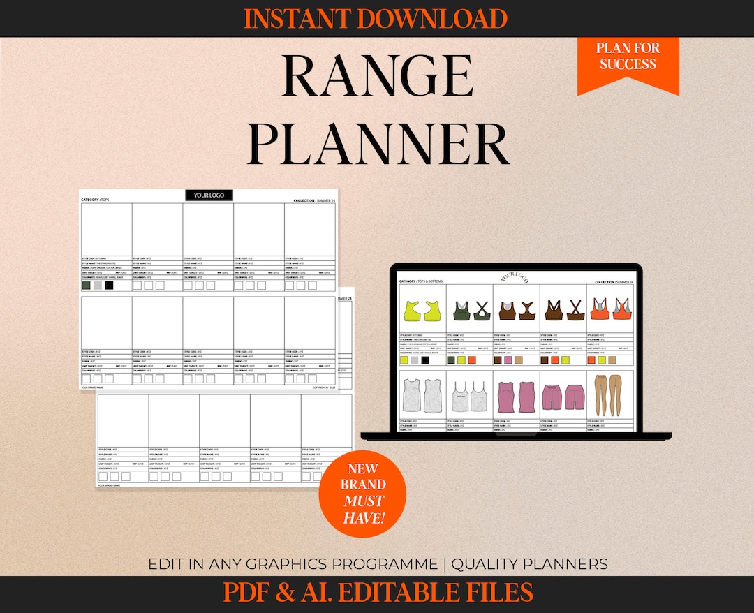 Range Planner Tech Pack Template Fashion Template Kit Hoodie Tech Pack ...