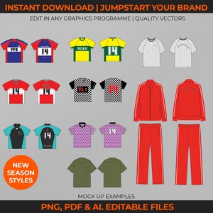 Streetwear Vector Mega Mockup Pack Fashion Tech Pack Template Clothing ...