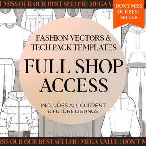 Womenswear Vector Dress Essentials Tech Pack Template Clothing Vector ...